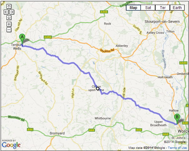 B4204 - Tenbury Wells to Worcester - RigsVille.com